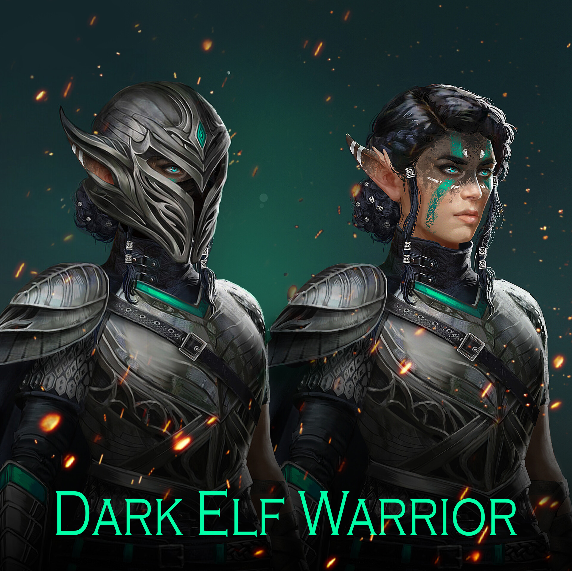 ArtStation - Dark Elf Warrior