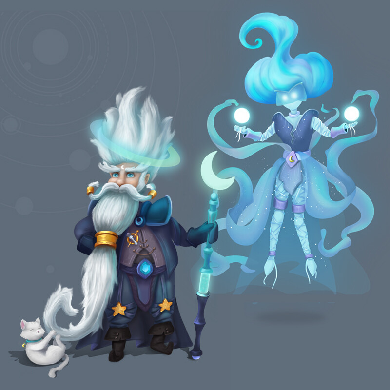 ArtStation - 2D Character design concept: Mr. Saturnus and his silent ...