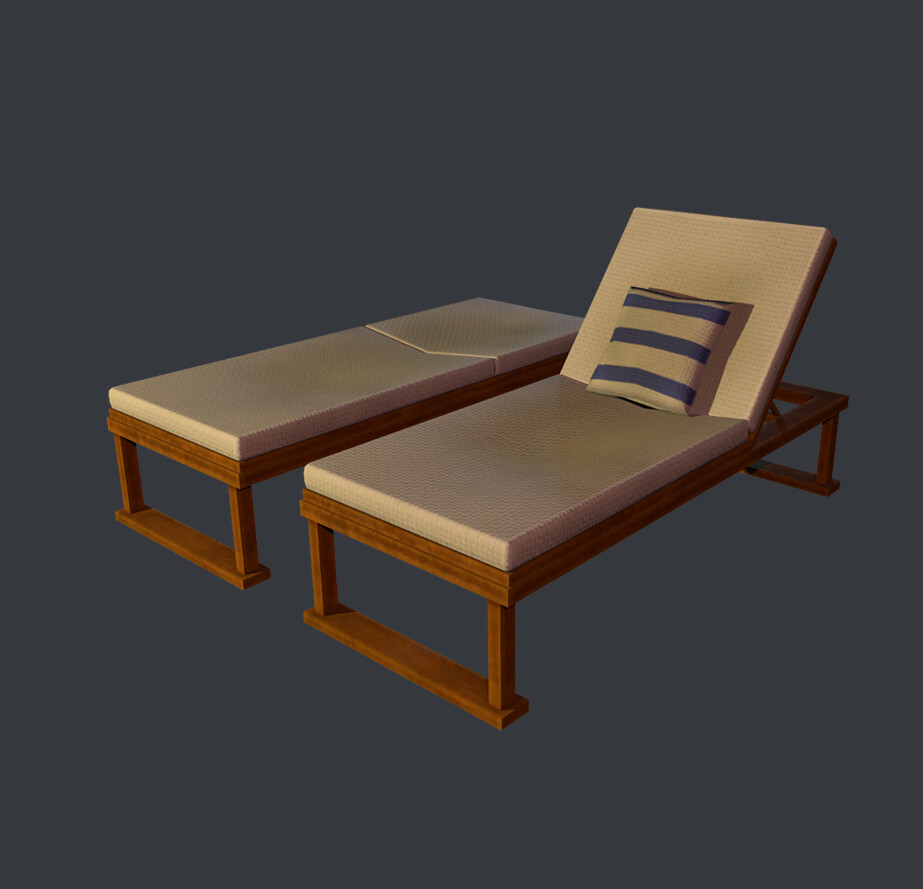 ArtStation - Pool Lounger Chairs