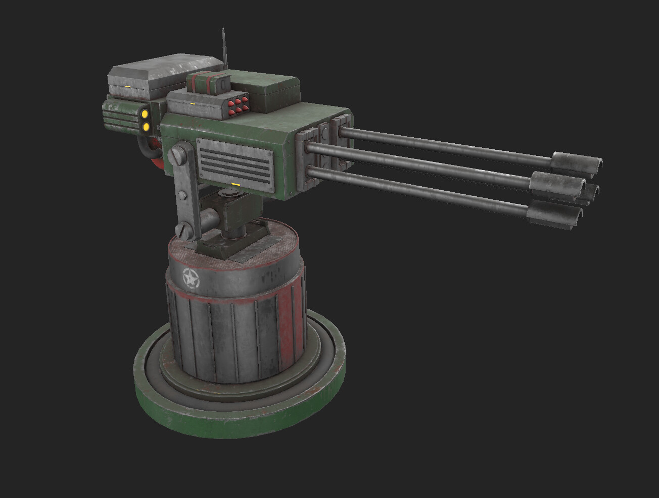 ArtStation - Quad Cannon Turret