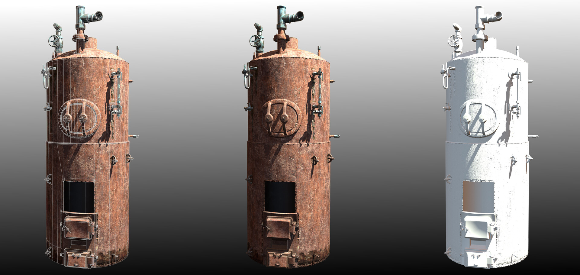 ArtStation - Rusted boiler, gamedev