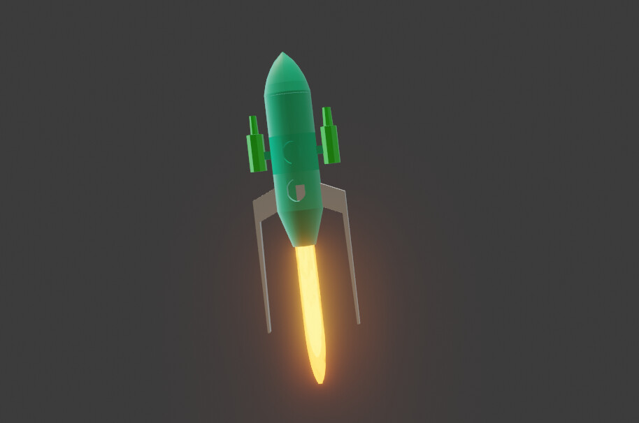 ArtStation - first attempt at 3D modelling a rocket ship