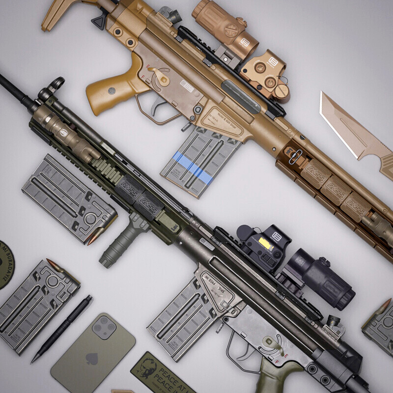 ArtStation - G3A4 - Eotech XPS and G33