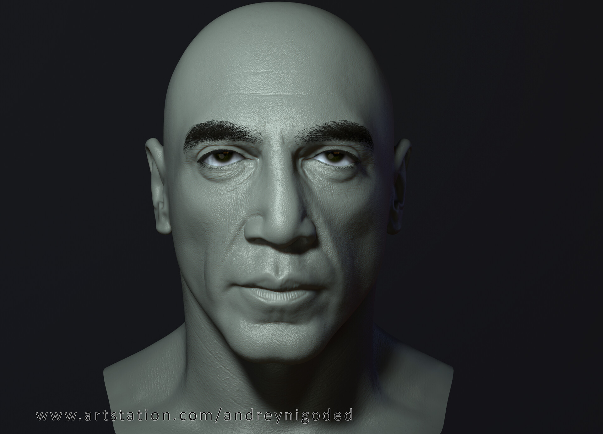 ArtStation - Male 3d portrait WIP Marmoset Toolbag 3