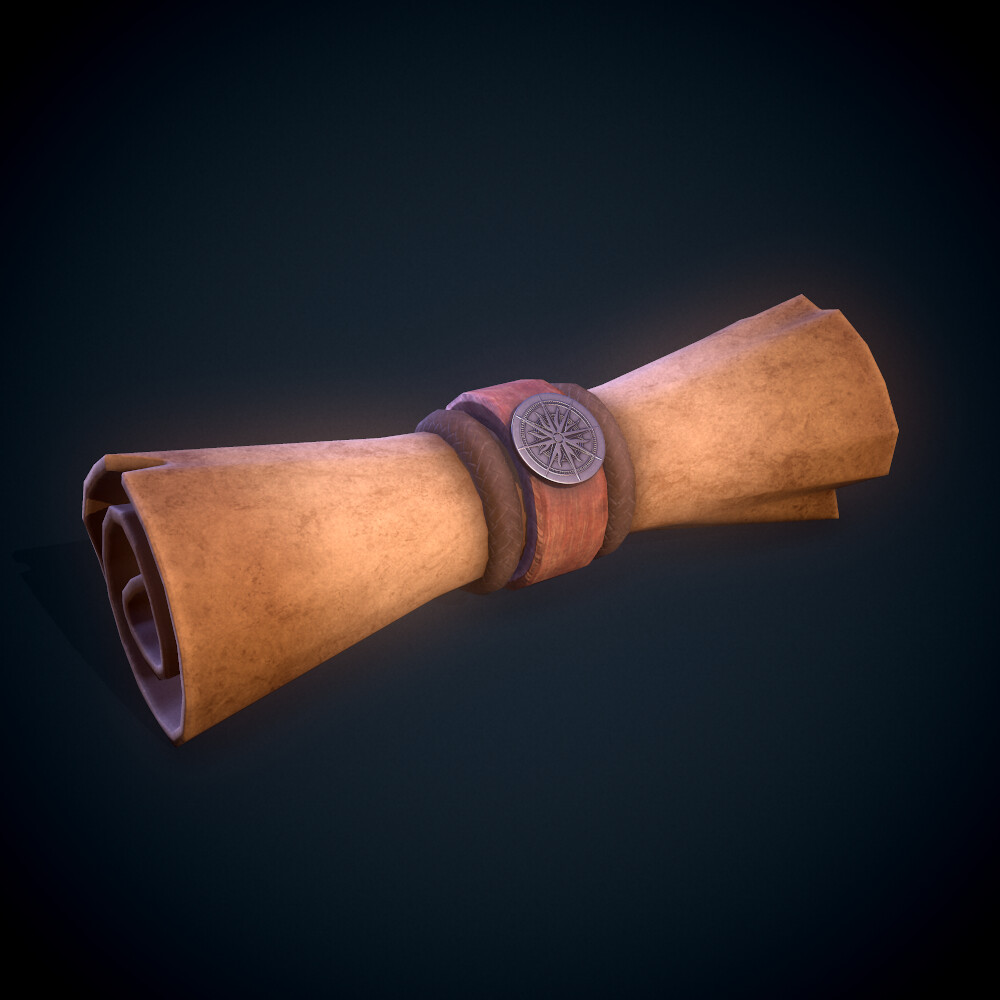 ArtStation - Stylized Rolled Map