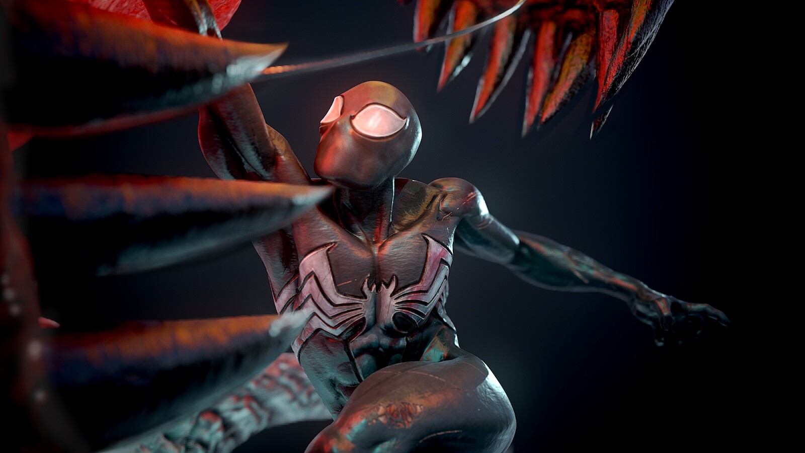 ArtStation - Symbiote Spiderman VS Anti-venom PREP