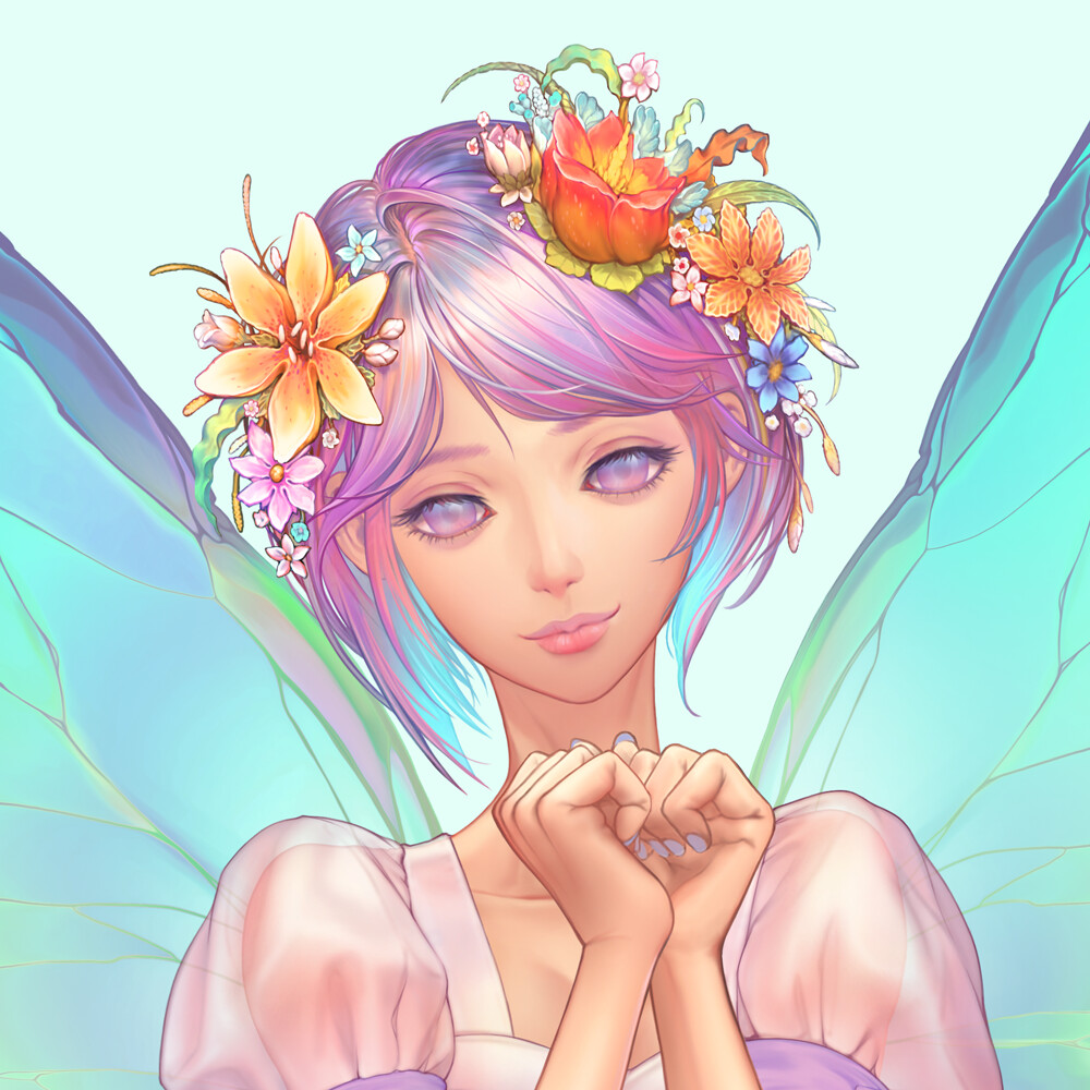 ArtStation - Butterfly girl