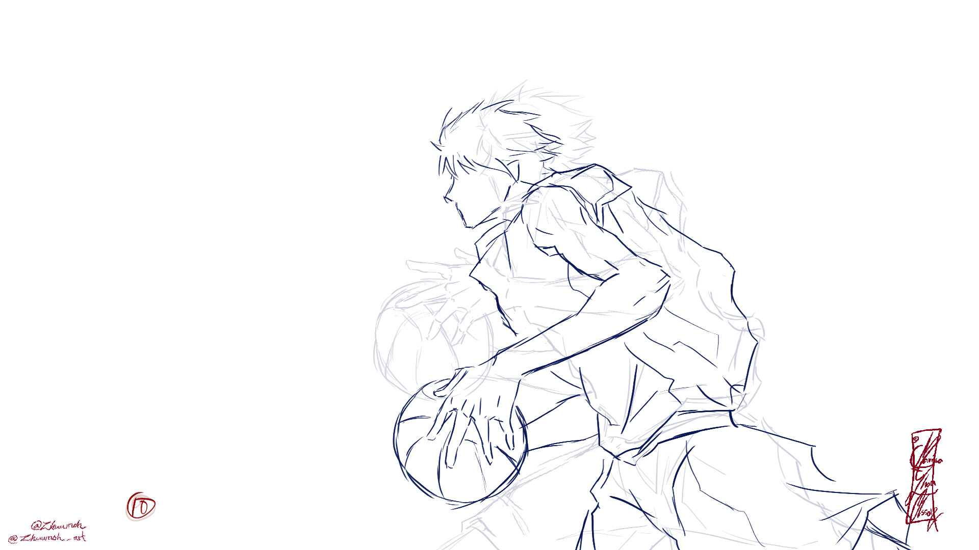 ArtStation - 2D-animation sketch Basketball