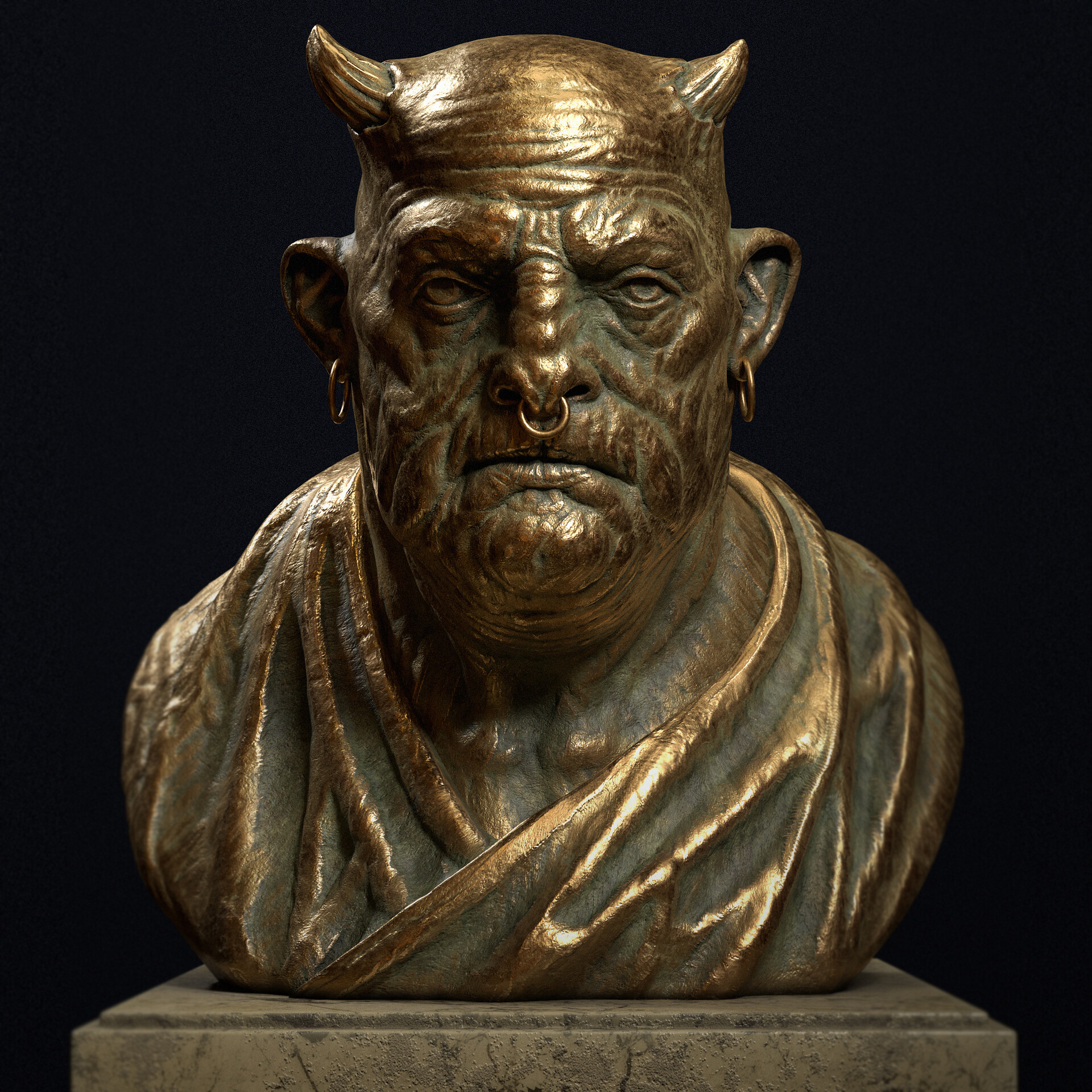 ArtStation - Mr. Buffalo statue (Updated)