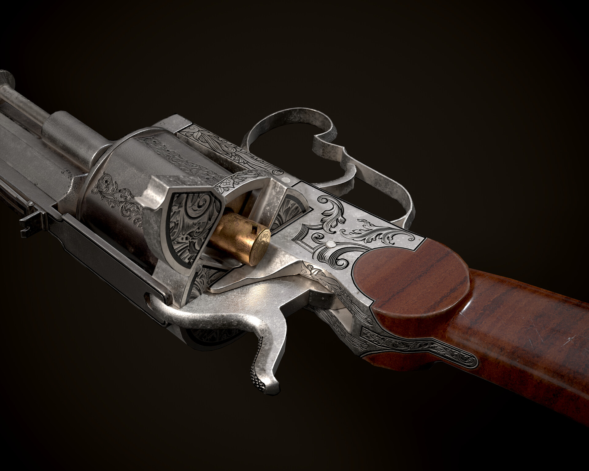 ArtStation - 15mm Belgian Pinfire Revolving Rifle