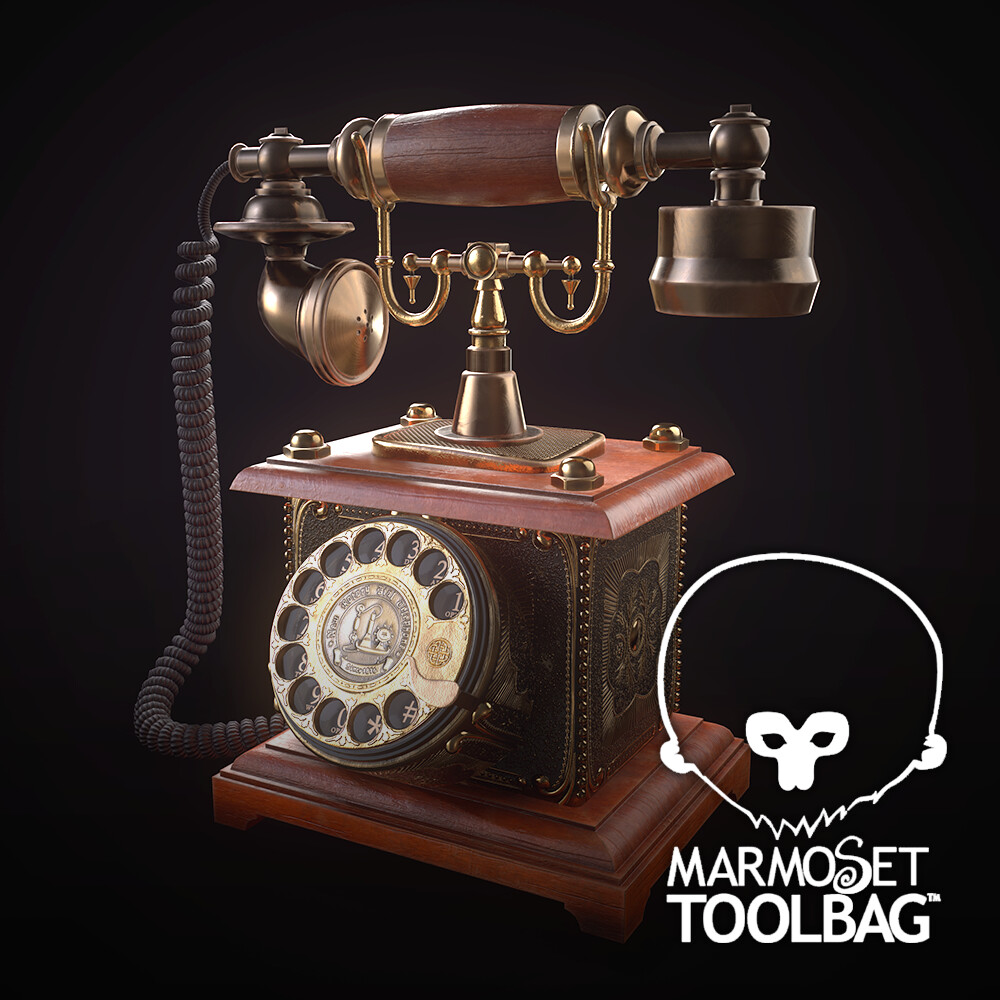 ArtStation - Vintage Telephone - Realtime Prop