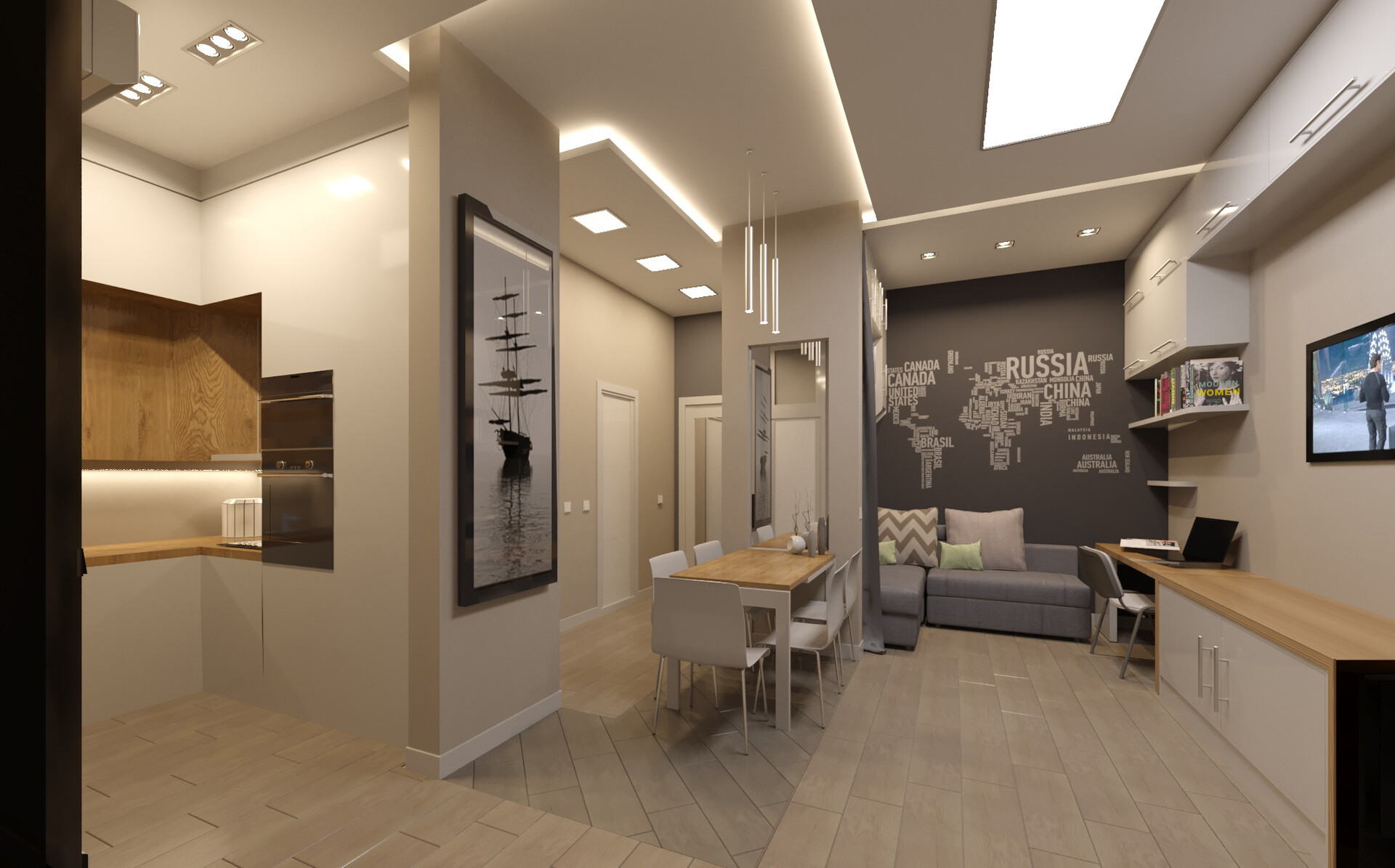 ArtStation - Living room design-project