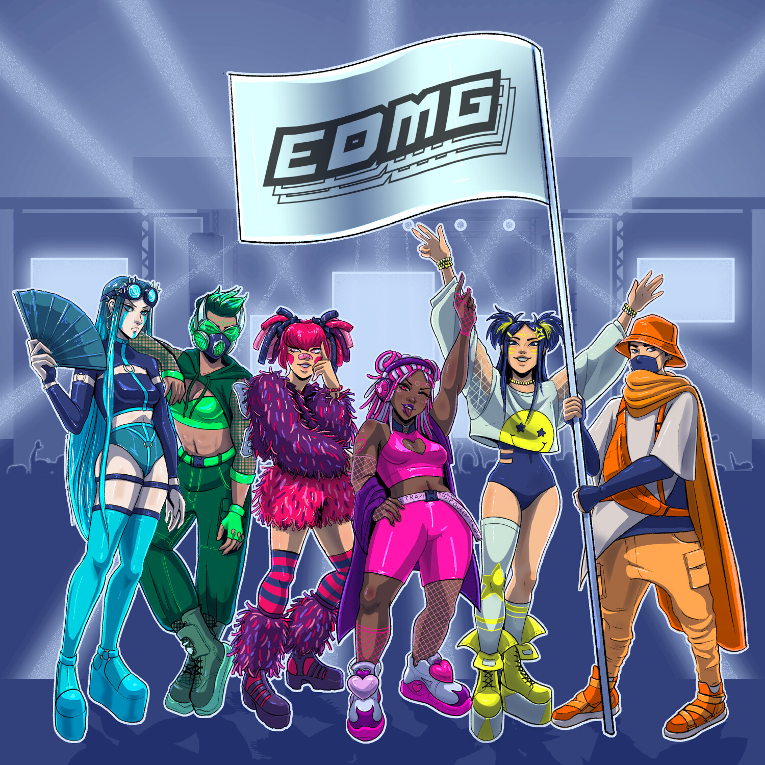 ArtStation - EDM Magical Girls Character Design