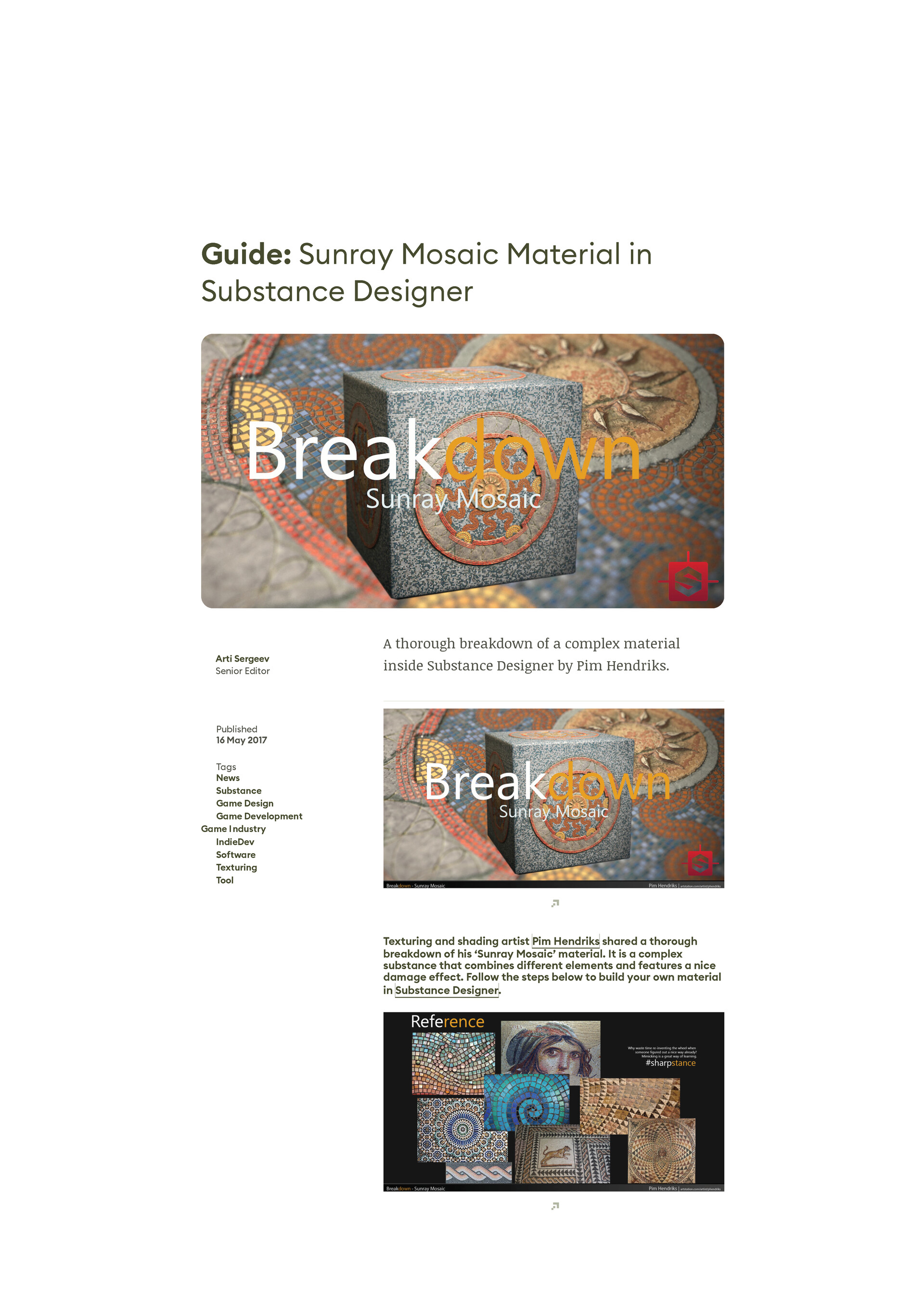 ArtStation - Breakdown "Sunray Mosaic"