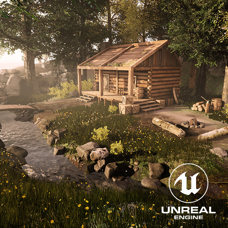 ArtStation - Wood Cabin (UE4)