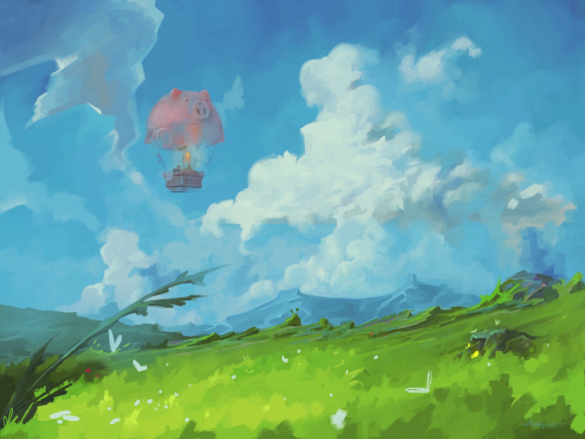 ArtStation - Flying pig