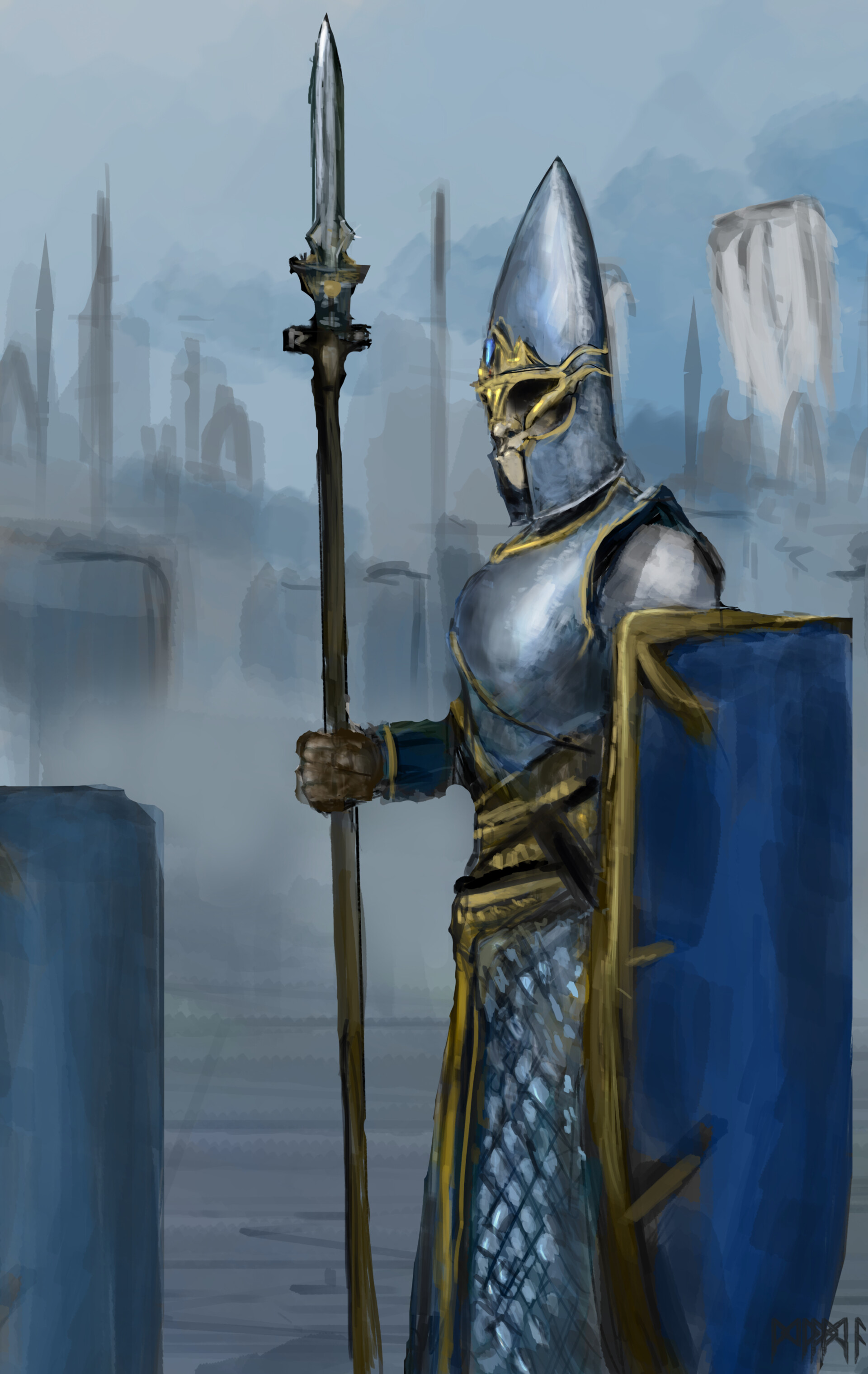 ArtStation - High Elf Spearmen