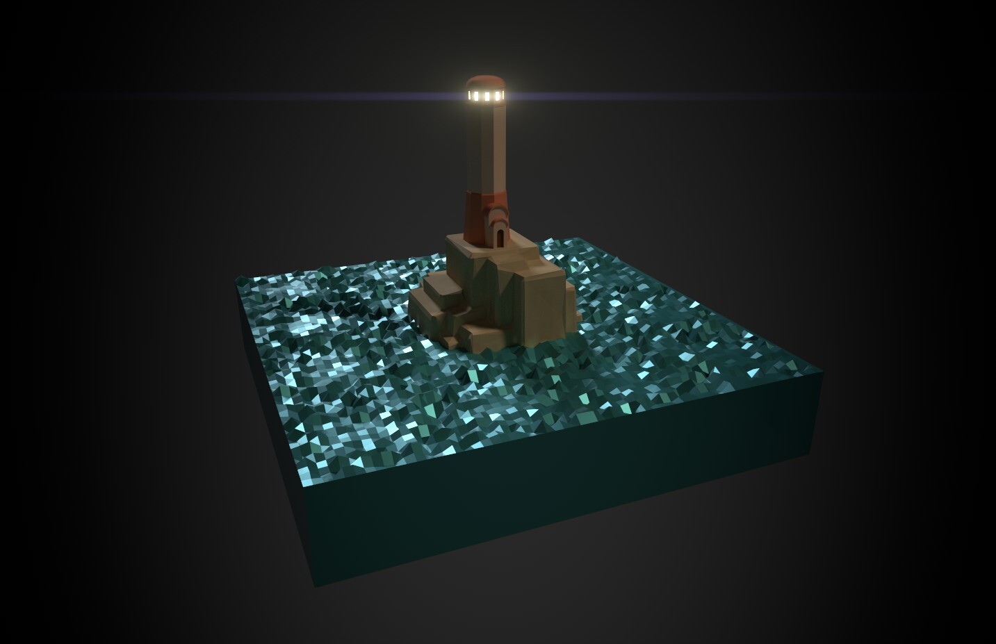 ArtStation - Simple low-poly Lighthouse scene