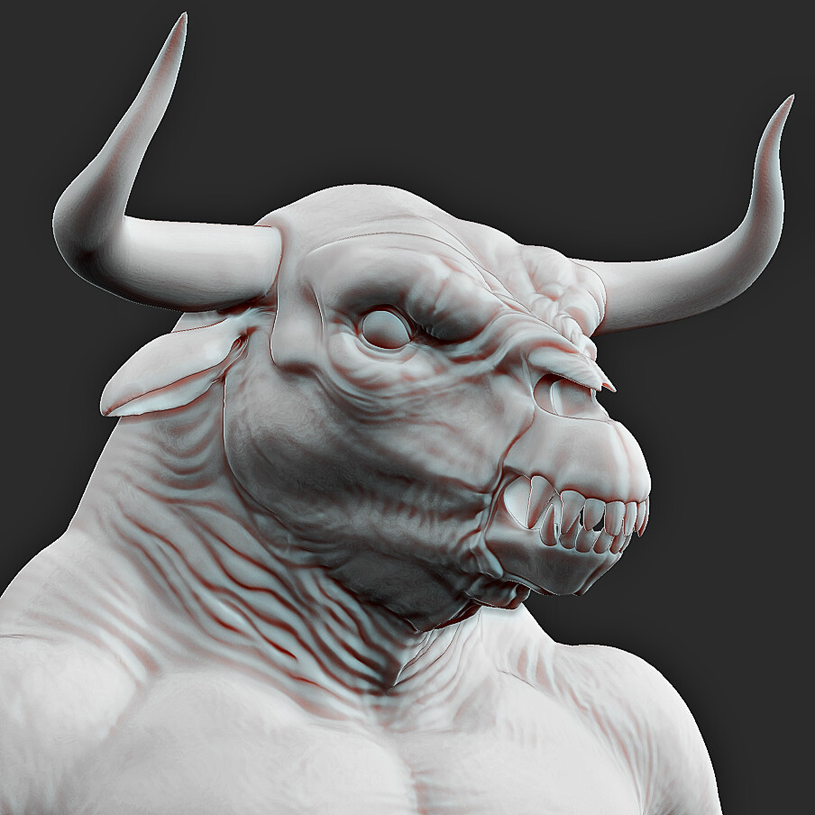 ArtStation - Minotaur Character, Work-In-Progress