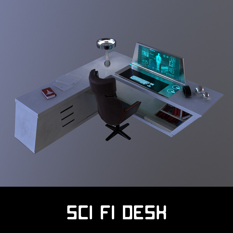 ArtStation - Sci fi desk
