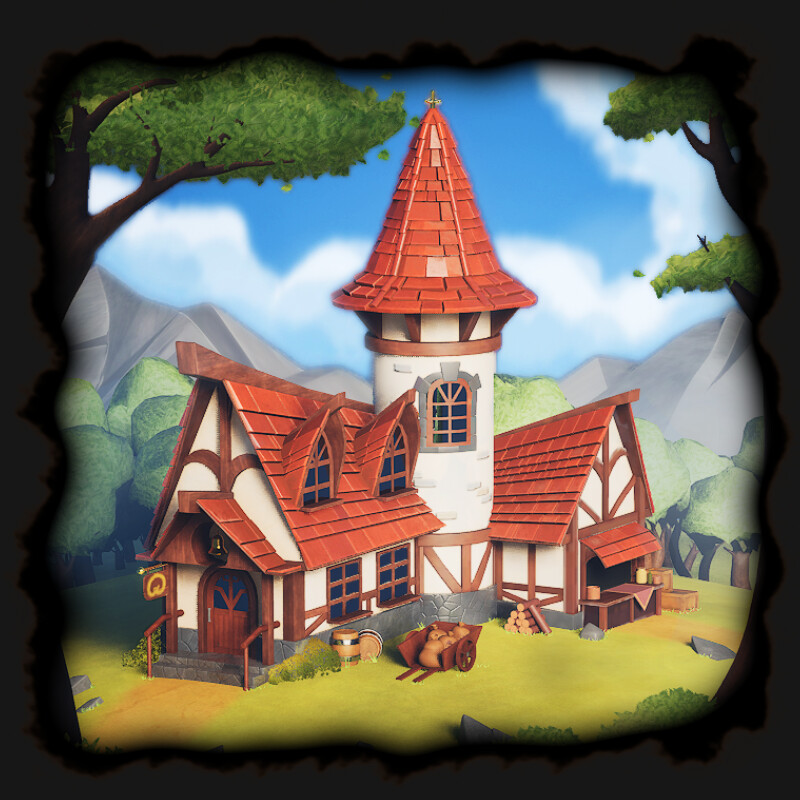 ArtStation - "House in the forest" Concept Modeling