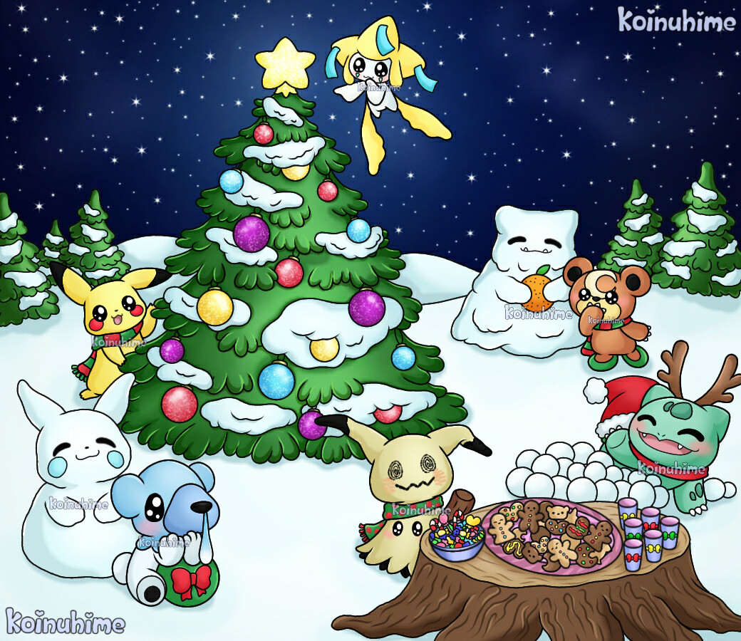 ArtStation - Pokemon christmas party