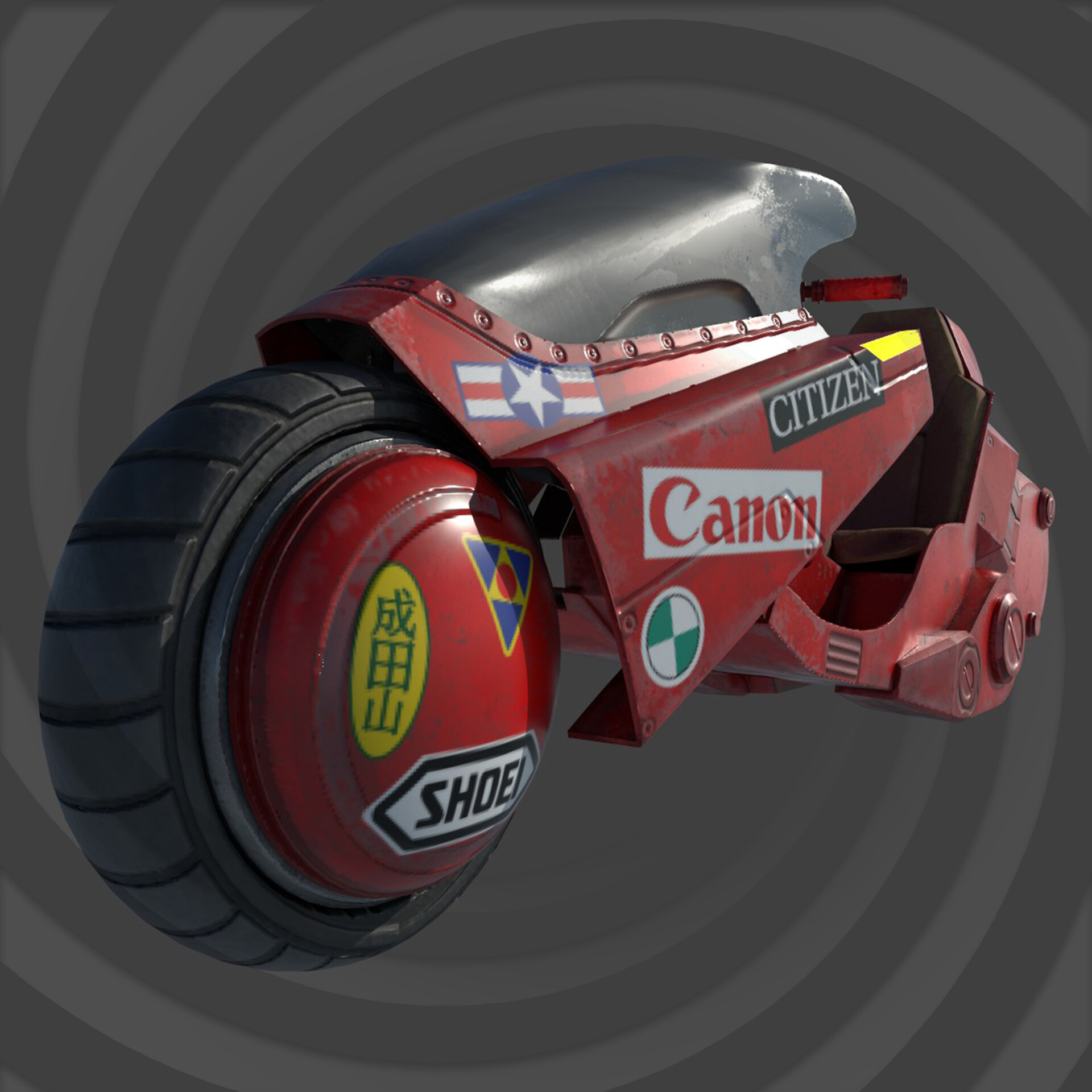 ArtStation - Akira Fan Art: Kaneda's Bike Model