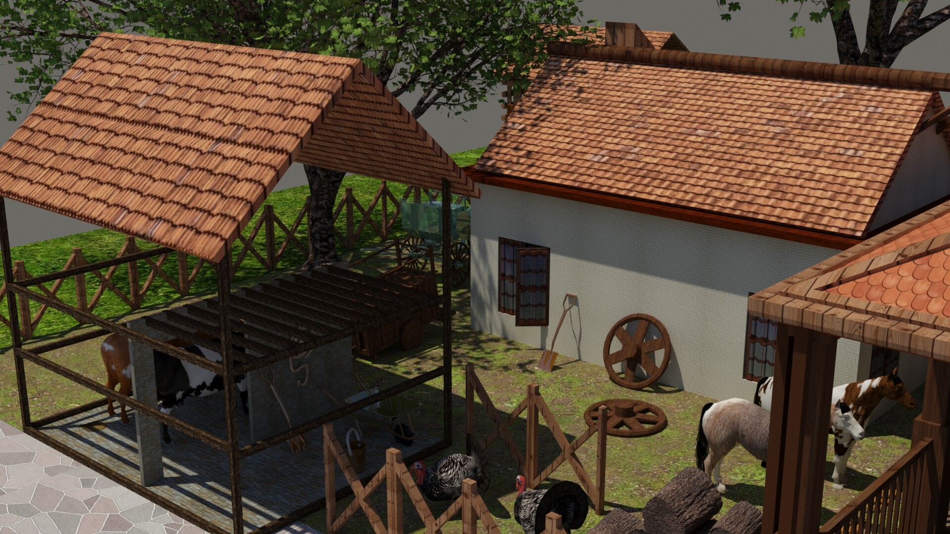 ArtStation - Final render output for texas style farm house with ...