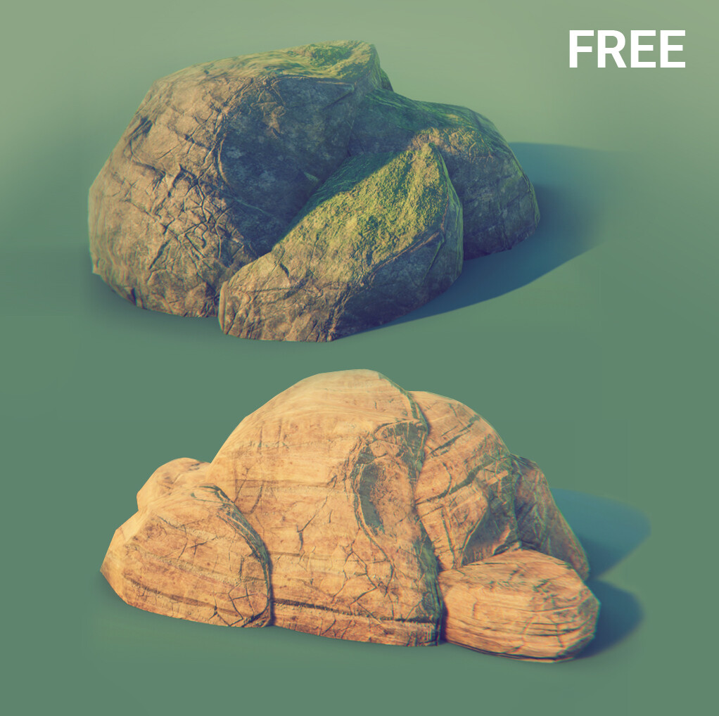 ArtStation - Free 3d Rock / Stone / Boulder - Forest & Desert textures ...