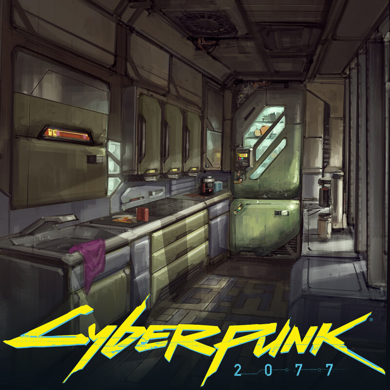 ArtStation - Apartment Concept Art - Cyberpunk 2077