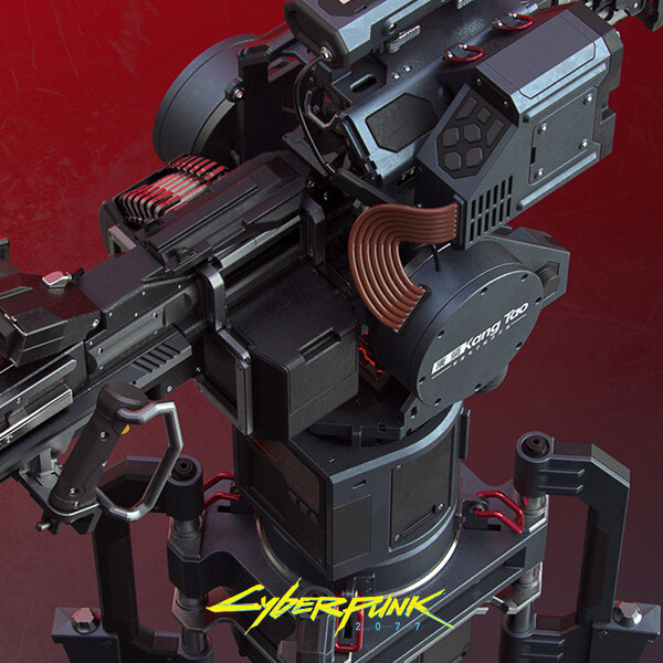 ArtStation - Gun Turret - Cyberpunk 2077, Filippo Ubertino