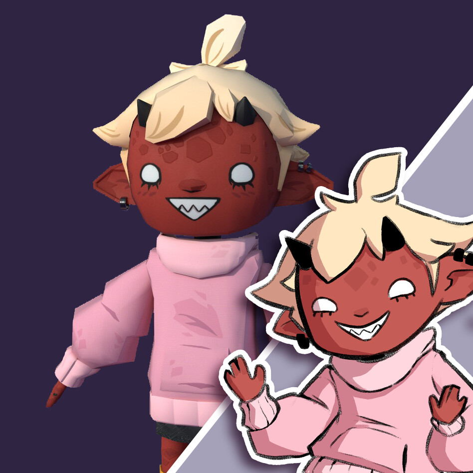 ArtStation - Cute Little Demon