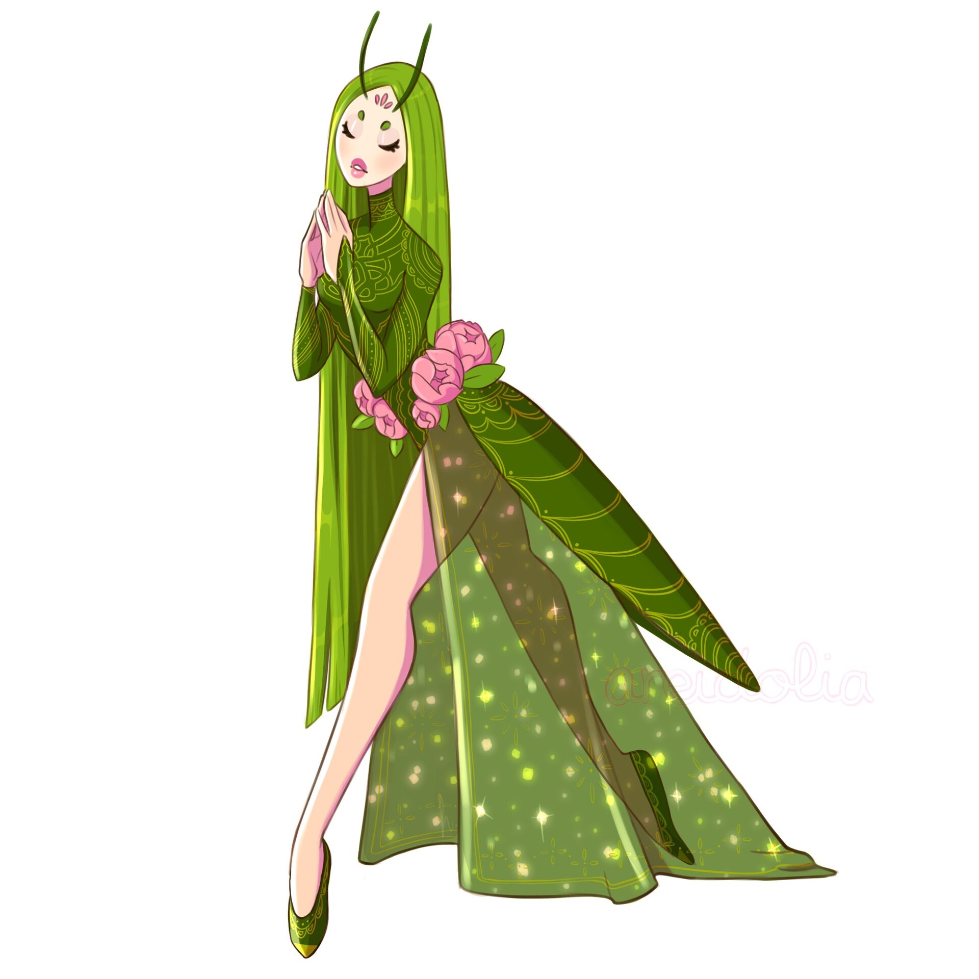 ArtStation - Praying mantis 🌷