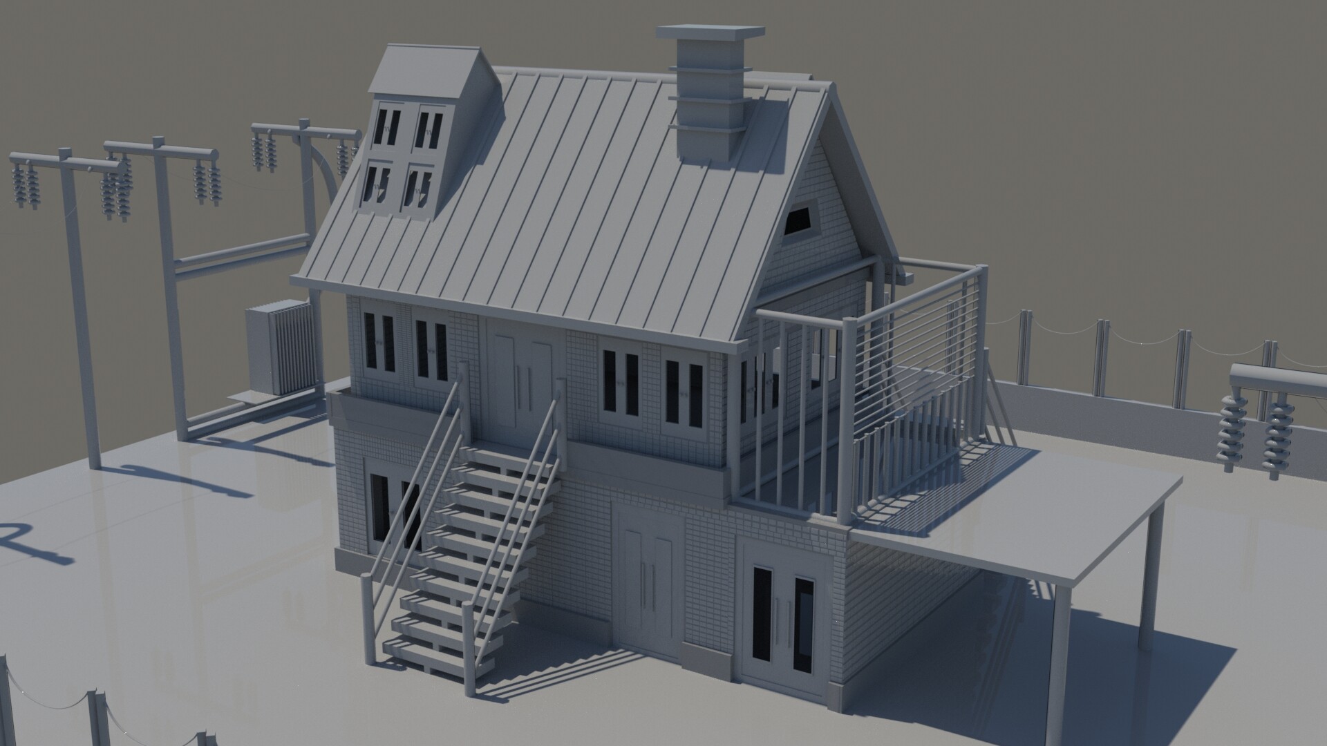 ArtStation - Game environment Asset ( House Exterior)
