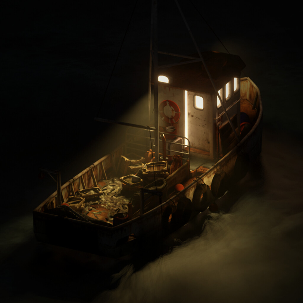 ArtStation - Trawler at Sea