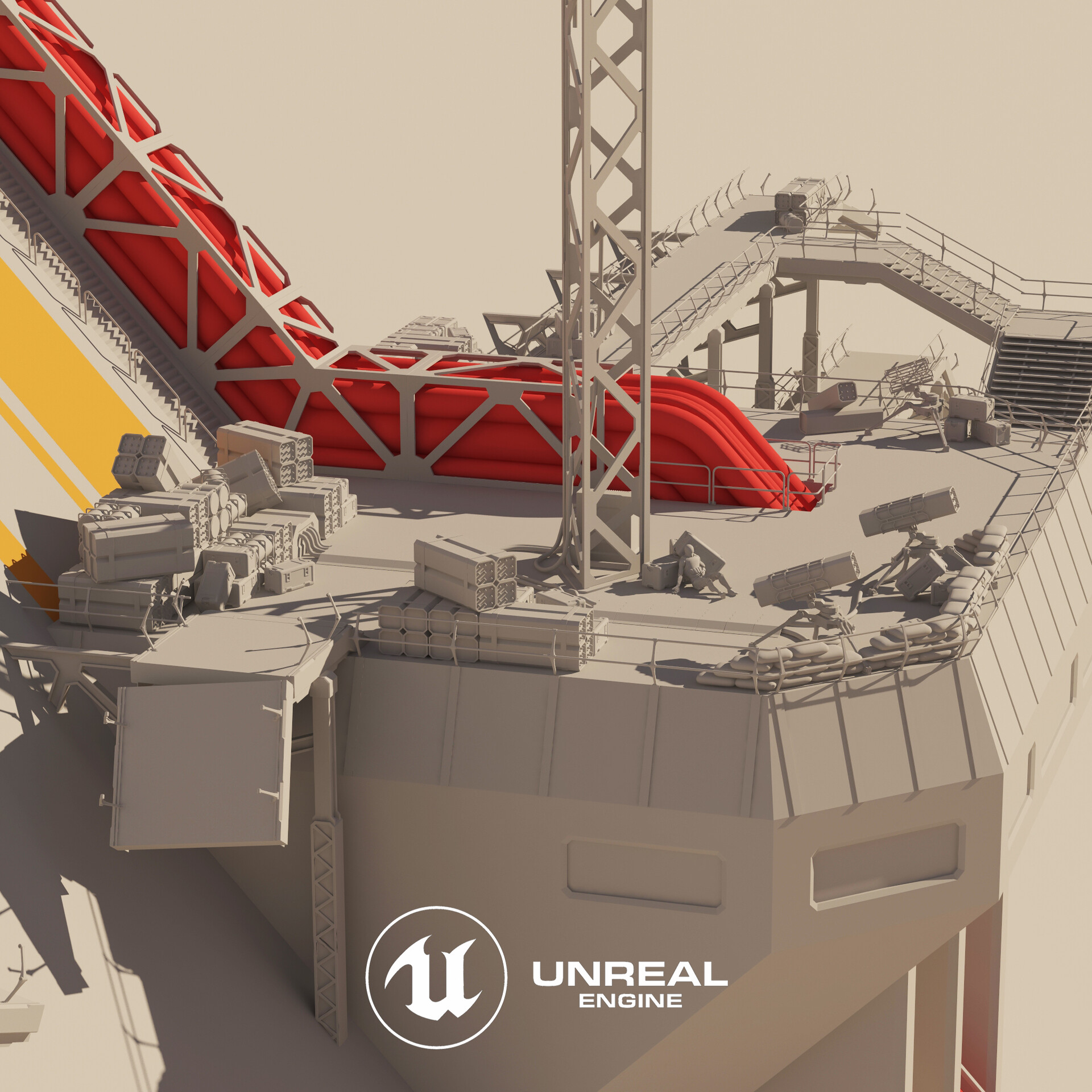 ArtStation - Sand Dam Blockout - UE4