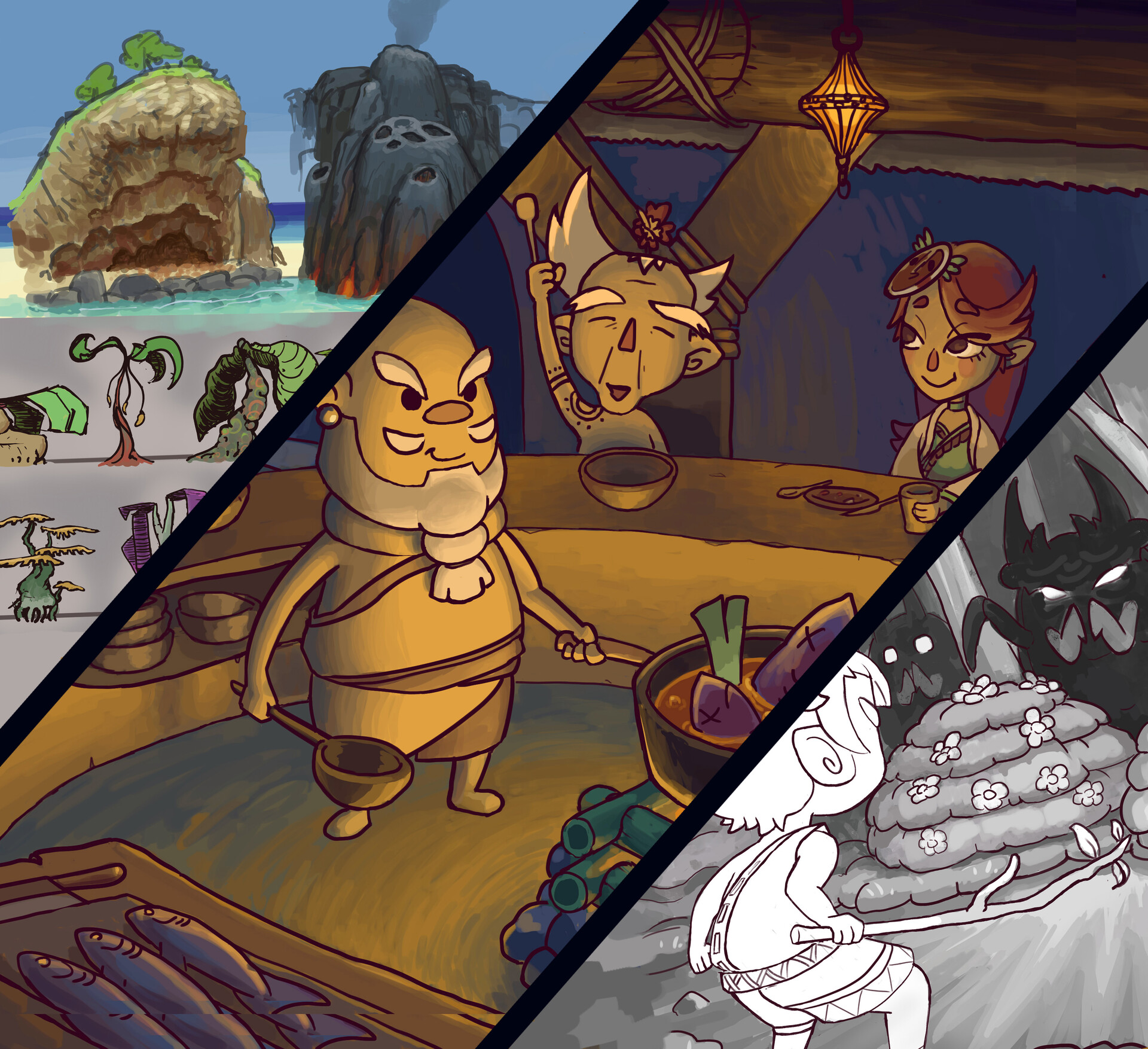 ArtStation - Art Assortment : Islander