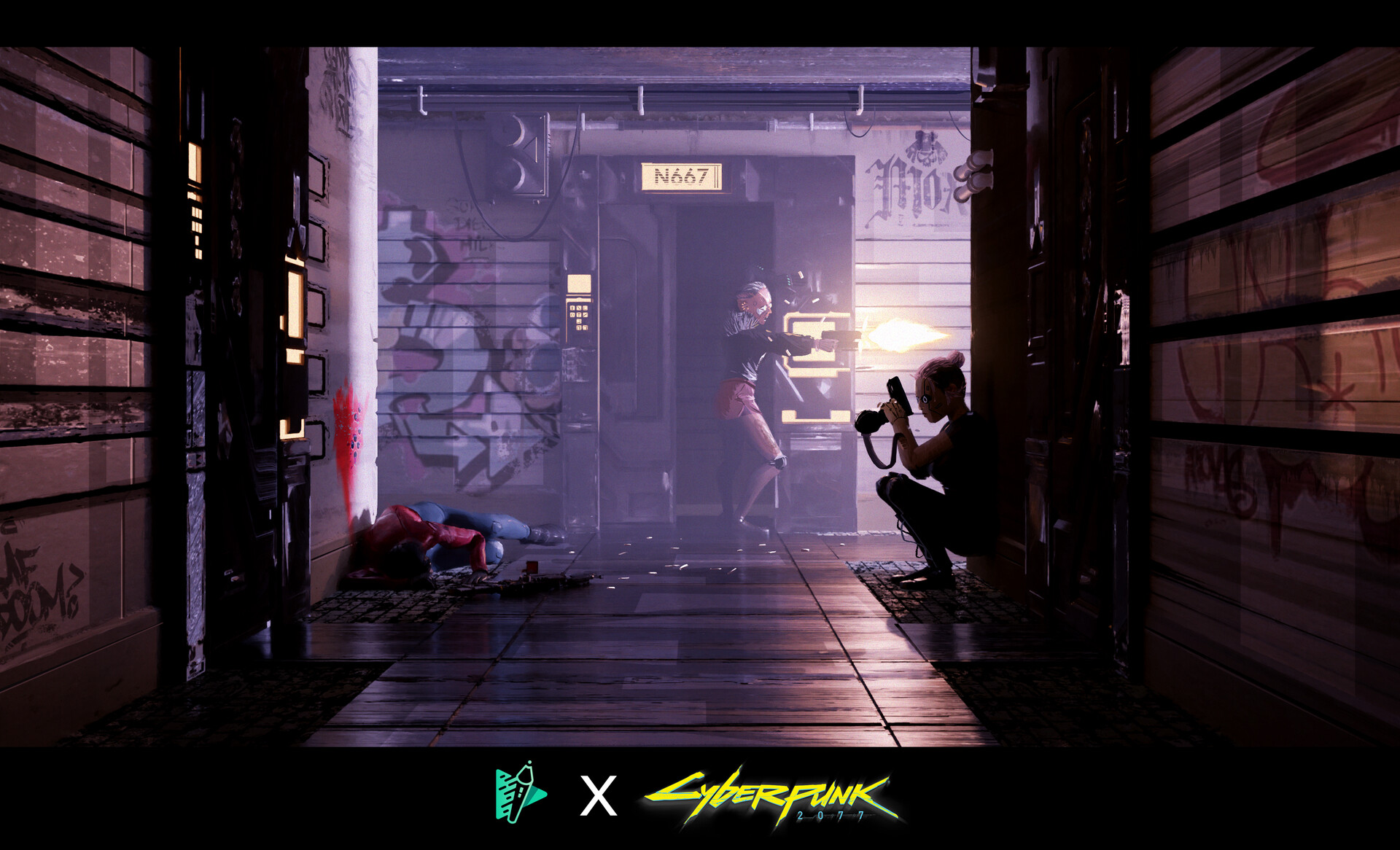 ArtStation - Keyframe Challenge for Digital Painting School, in collaboration with Cyberpunk 2077