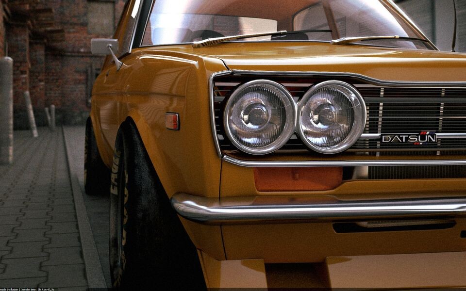 ArtStation - CARS - Datsun 510 - high poly Modo and 3ds Max project