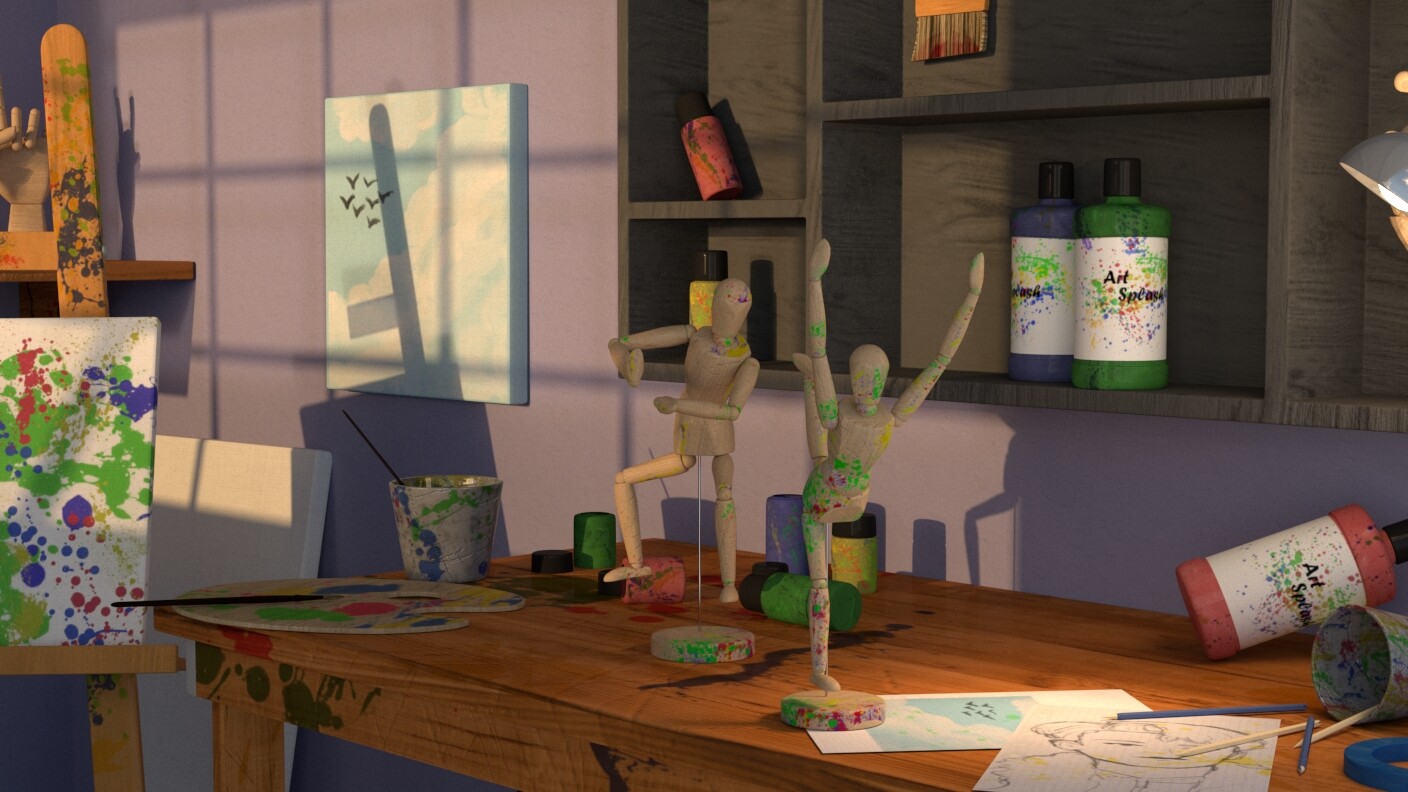 ArtStation - Art Room Texture Rendering