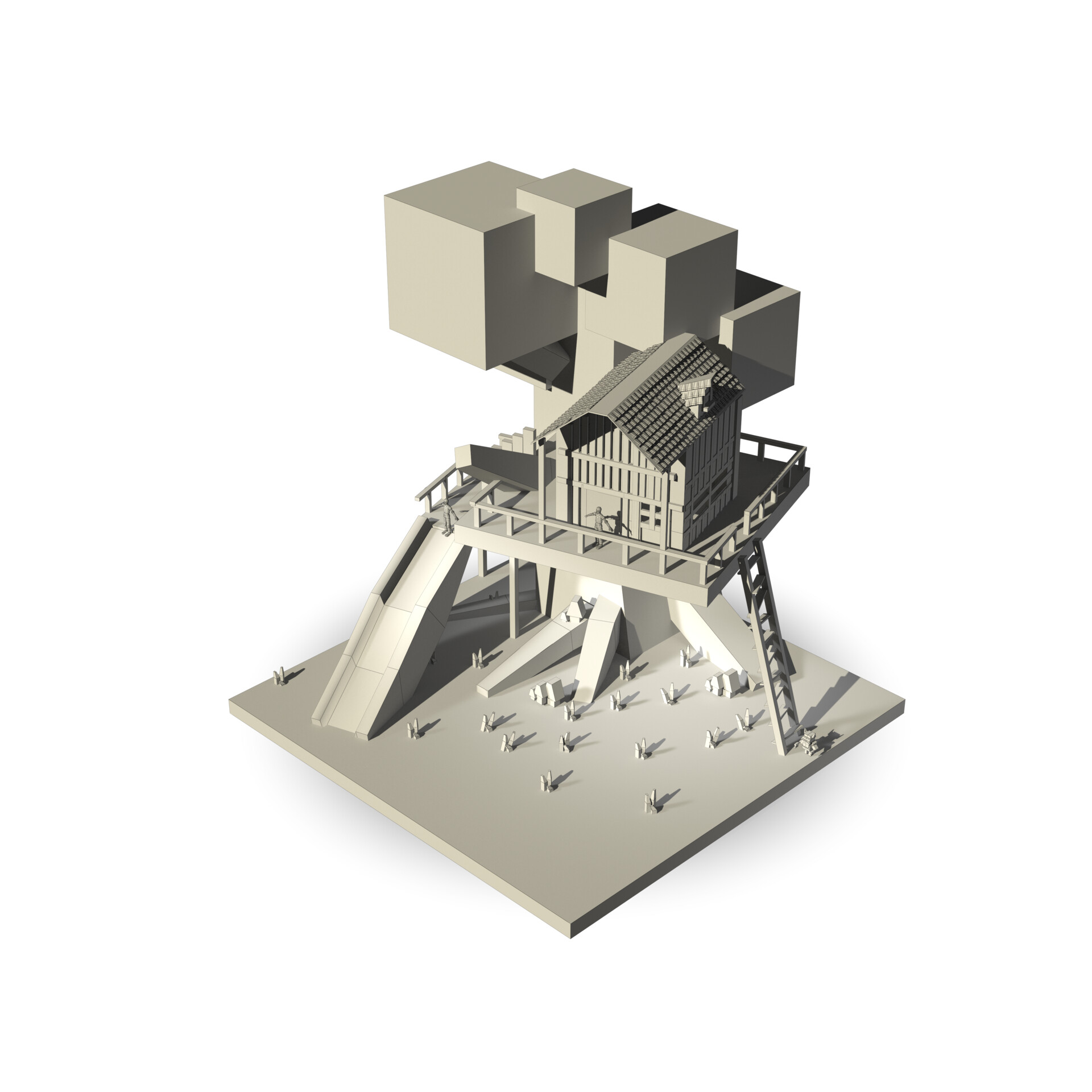 ArtStation - 3D Isometric House