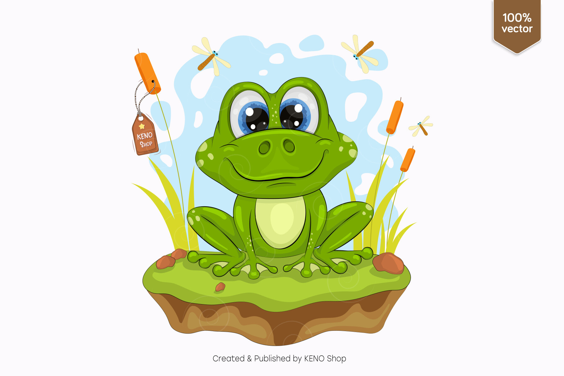 ArtStation - Cartoon green frog.
