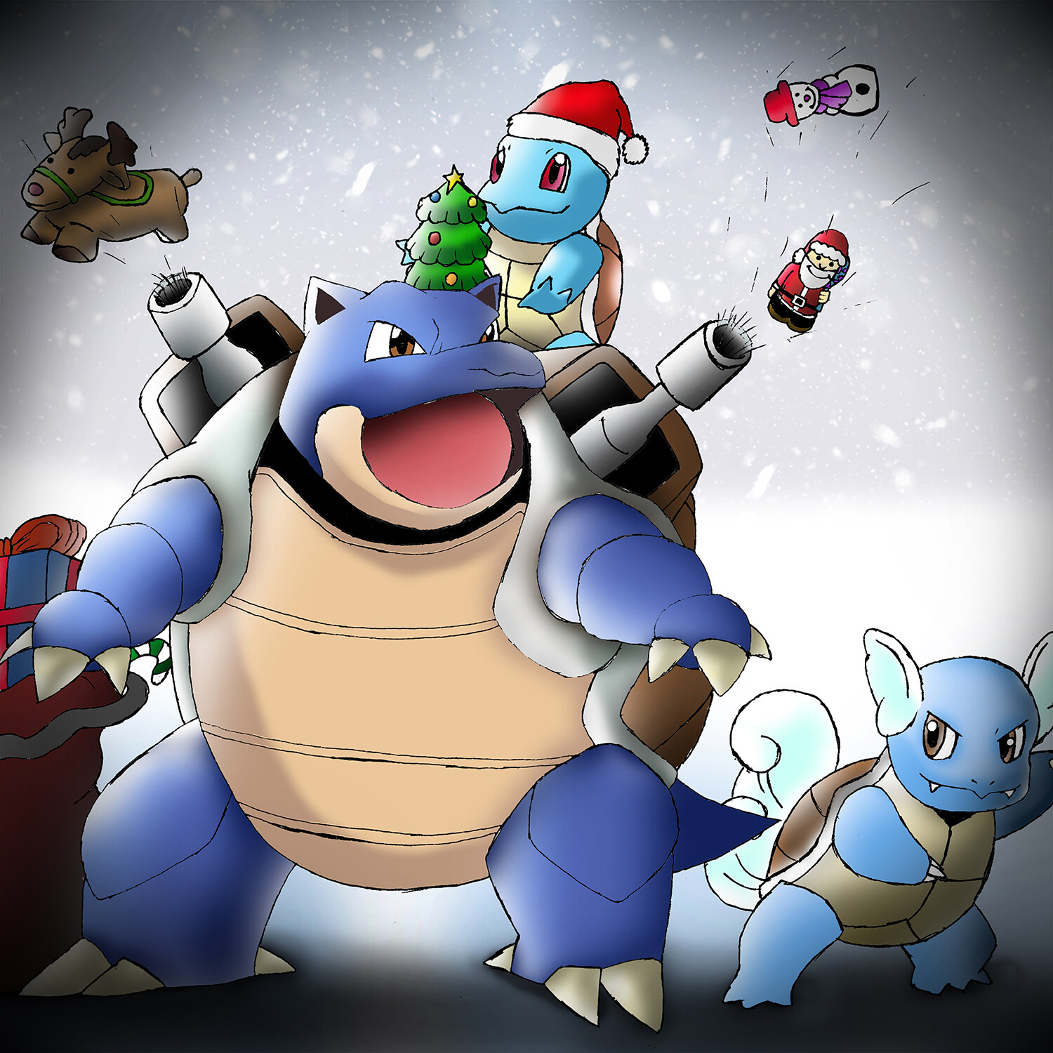 ArtStation - Christmas Pokemon Drawing