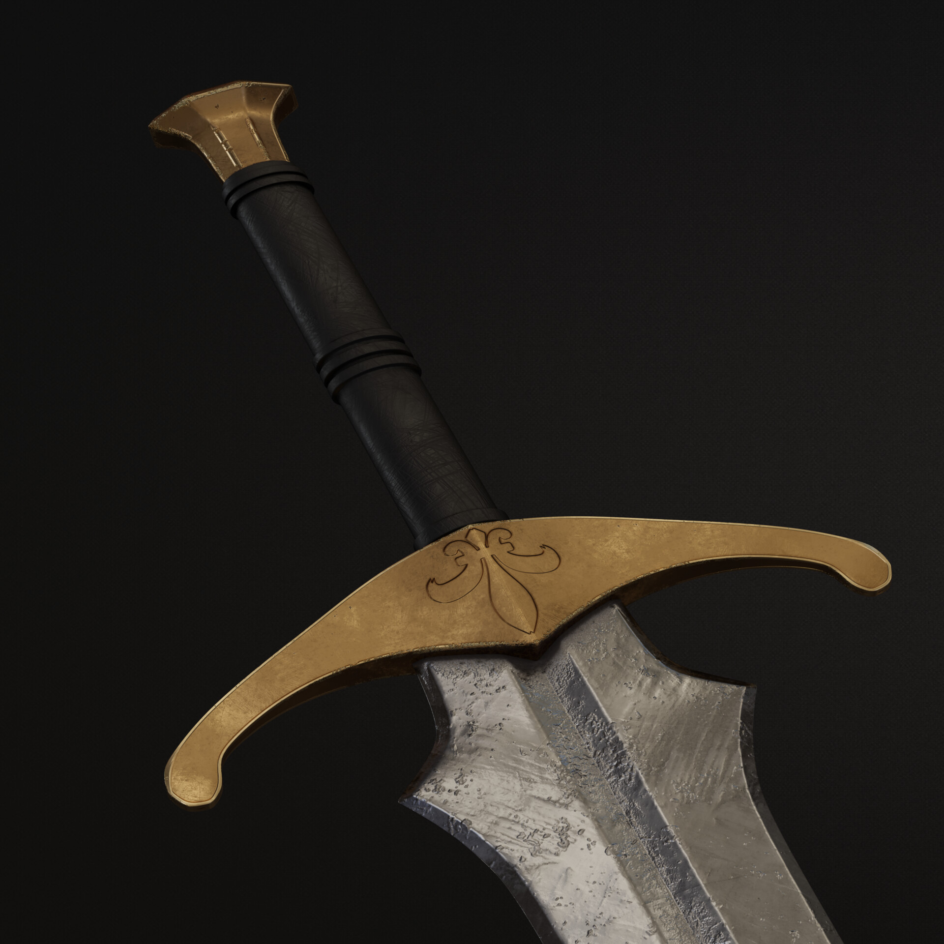 ArtStation - Medieval Sword 3D Model.