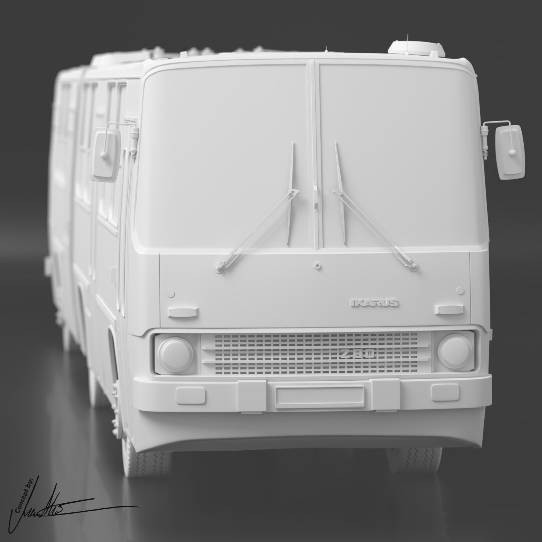 Mark Nemeth - Ikarus 280 bus - Untextured 3D model