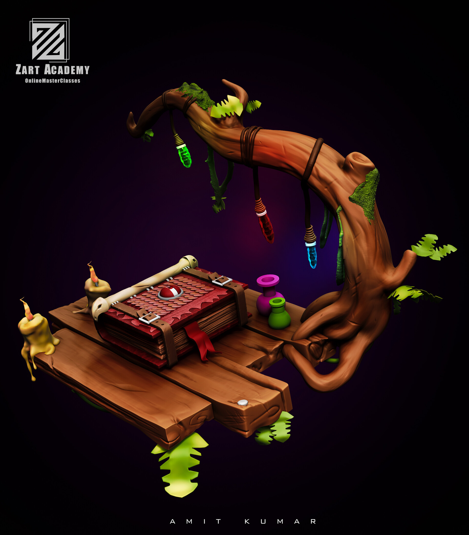 ArtStation - Dark spell book