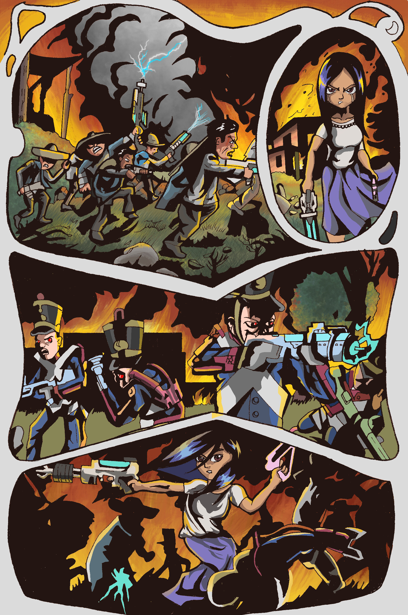 ArtStation - Alma comic pages examples