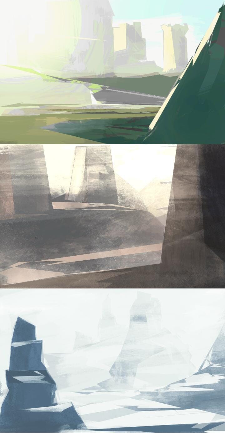 ArtStation - Abstract enviorment sketches