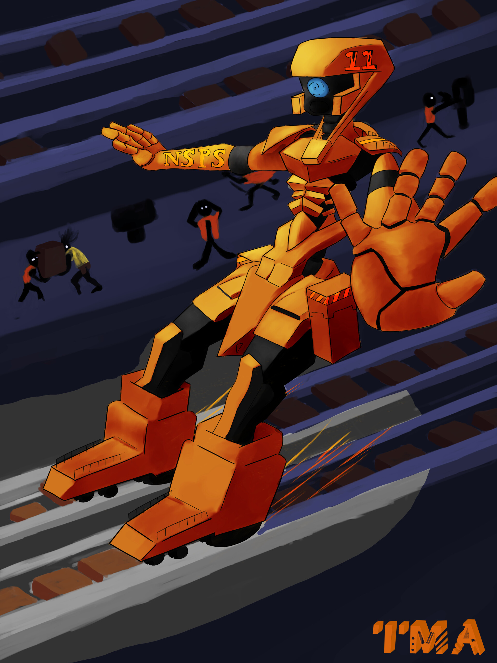 ArtStation - The train bot Rookie