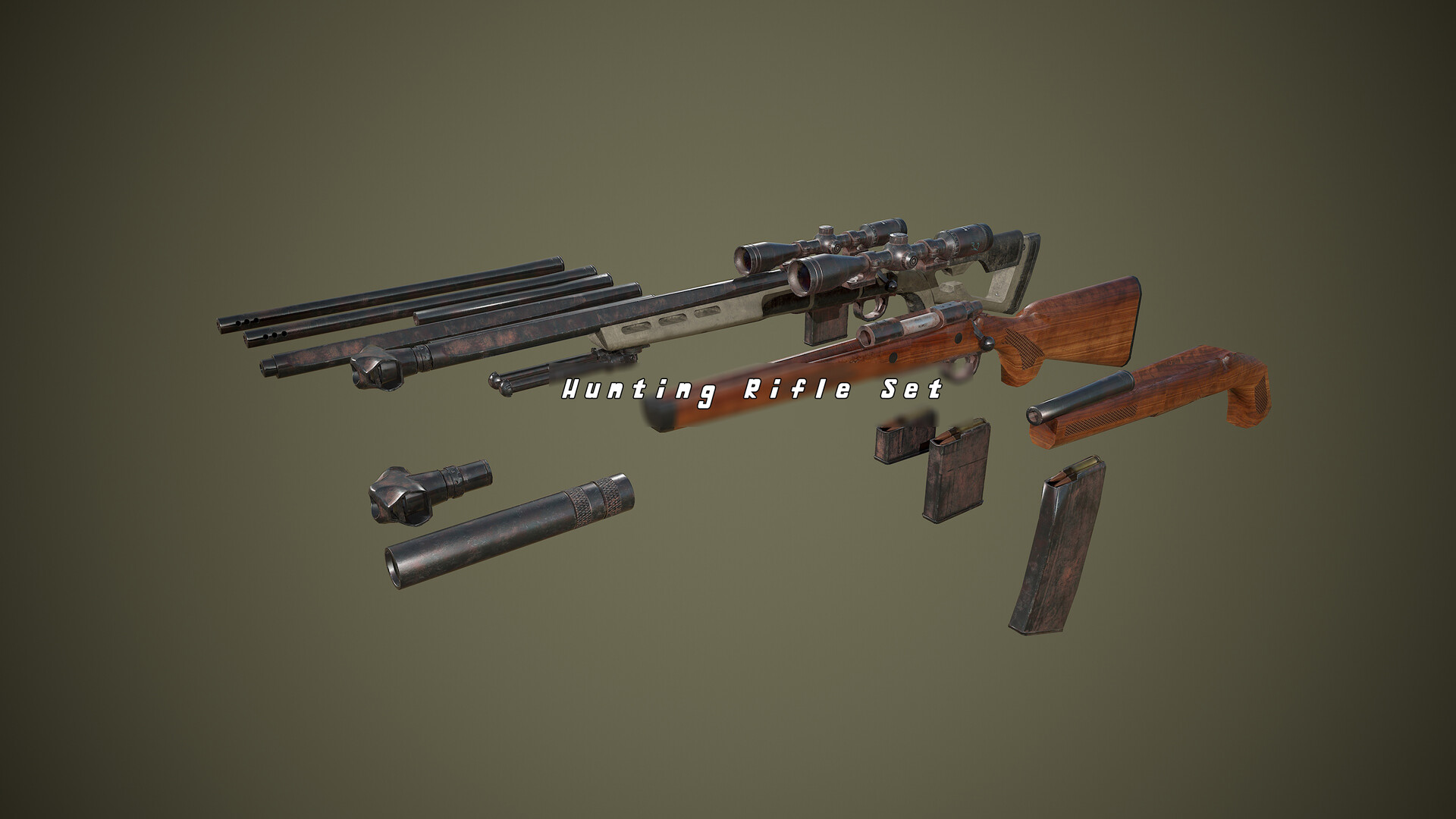 ArtStation - Fallout 4 Hunting Rifle Retextures